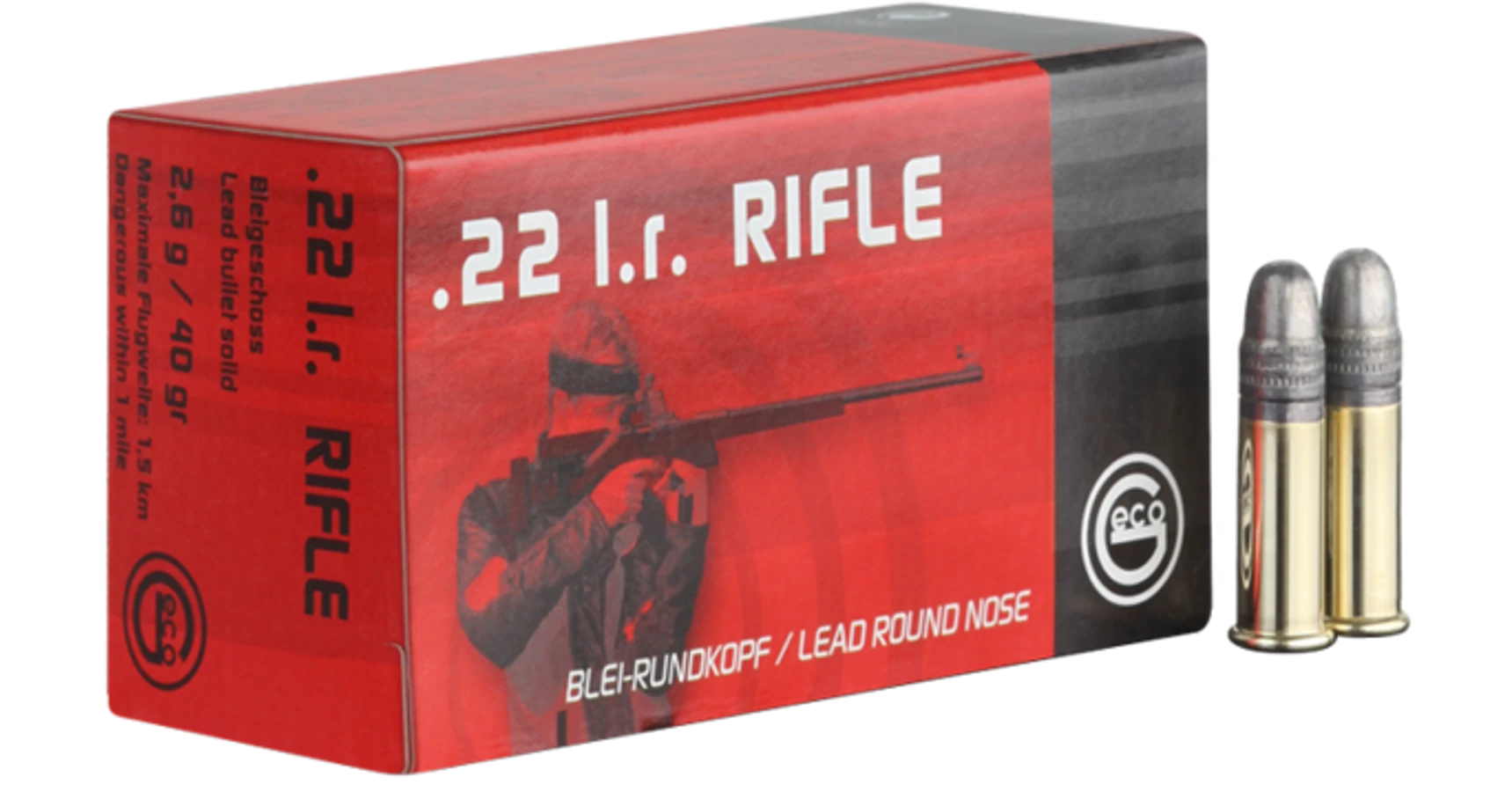 GECO .22 LR RIFLE, 2,6G, 40GR GOLYÓS LŐSZER - Geco - Sió-Jagd Vadászbolt