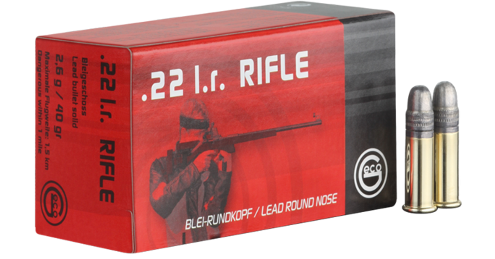 GECO .22 LR RIFLE, 2,6G, 40GR GOLYÓS LŐSZER - Geco - Sió-Jagd Vadászbolt